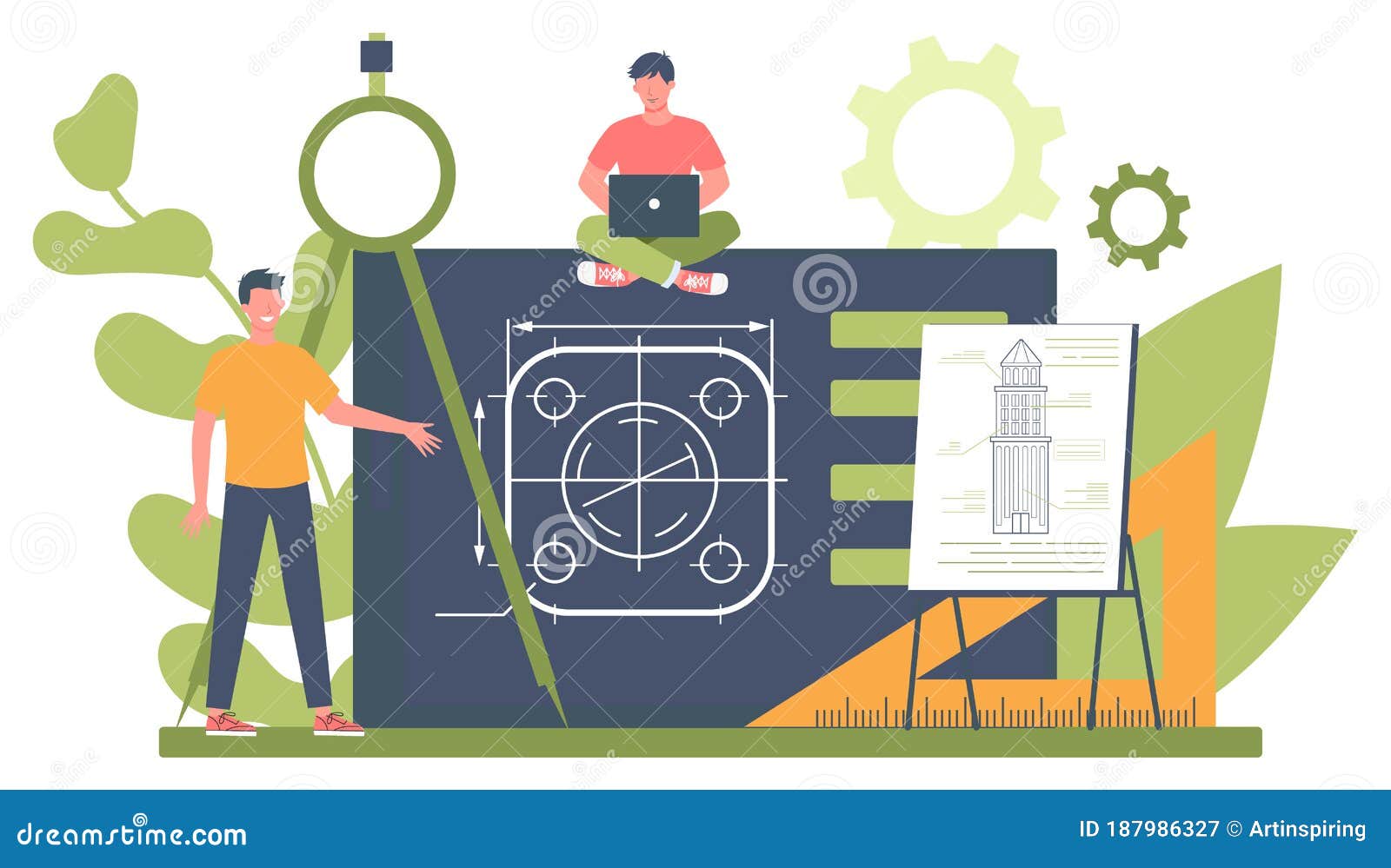 Engineeering Online Platform. Online Project Platform Stock Vector ...