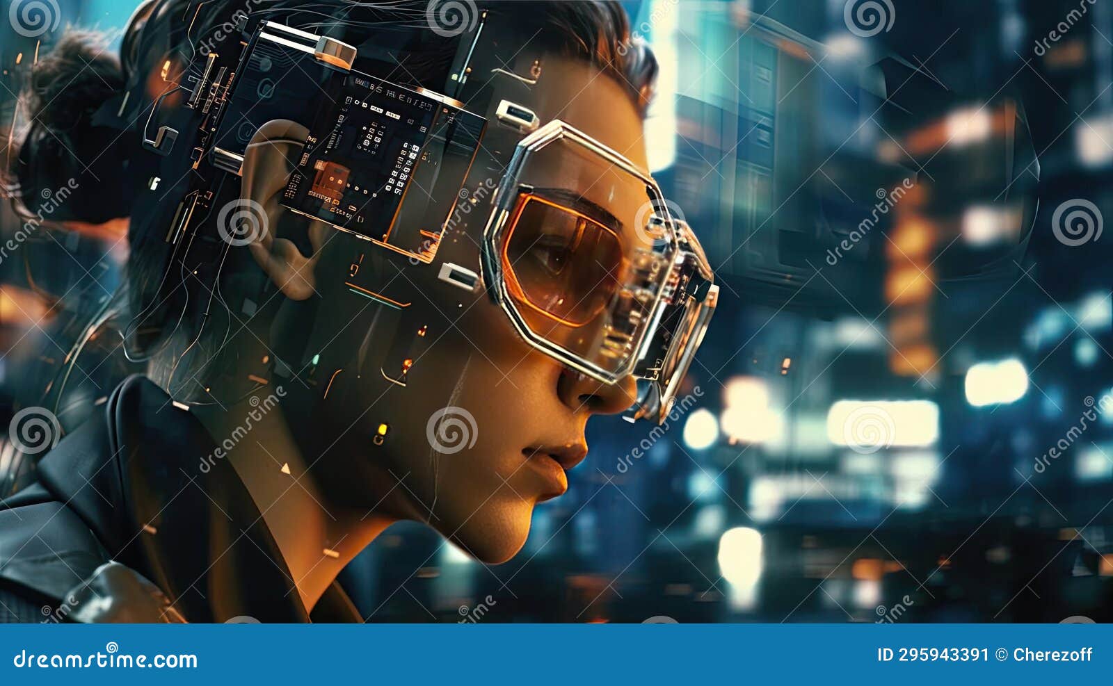 Engineer Analyst Analyzes Information Stock Image - Image of futuristic ...