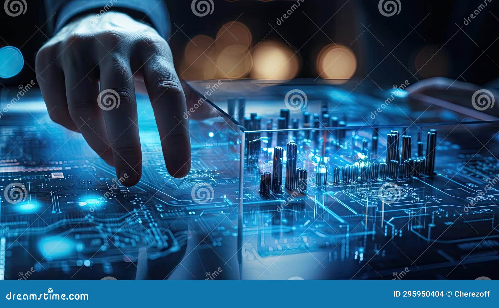 Engineer Analyst Analyzes Information Stock Photo - Image of database ...
