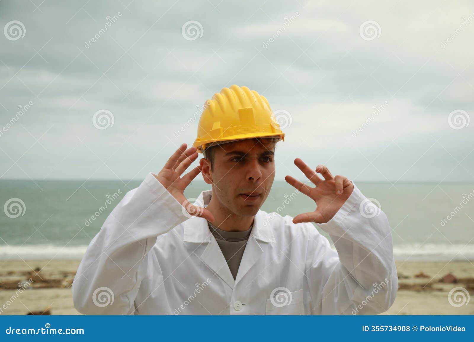 Engineer Angry about Bad Work Done by Workers Nervously Scolding Them ...