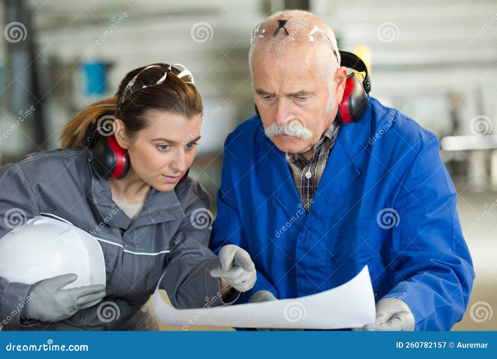 Engineer and Apprentice Planning Project Stock Image - Image of ...