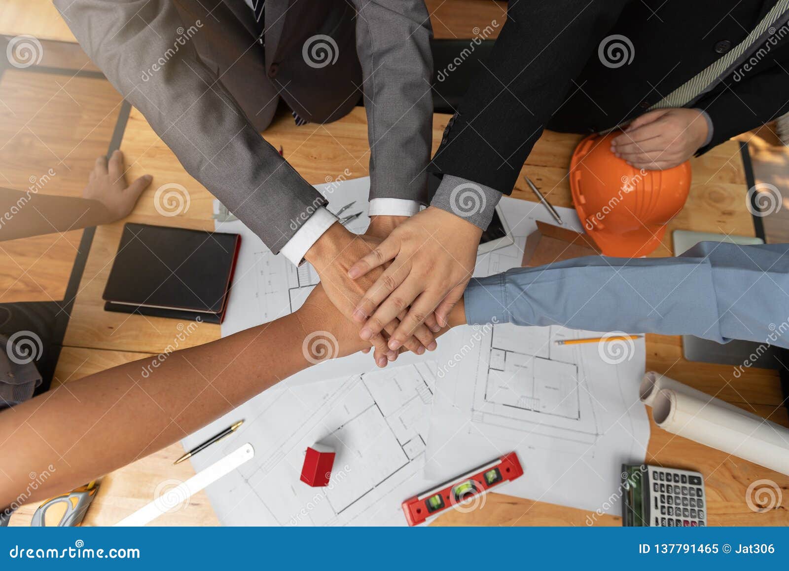 Engineer and Architect Concept, Engineer Architects Office Team Hand ...