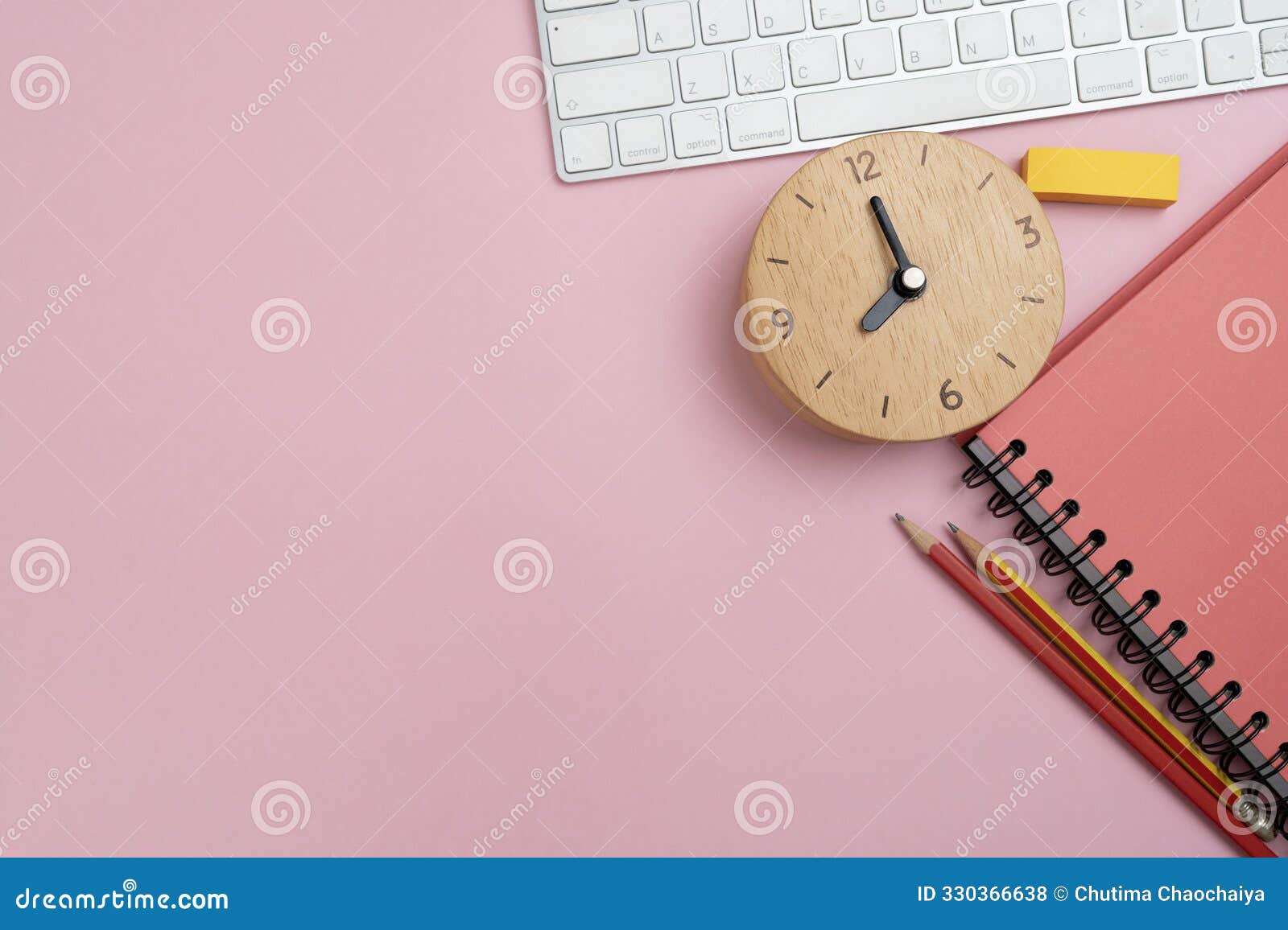 Engineer or Architect Desk with Stationery on Pink Table Background in ...