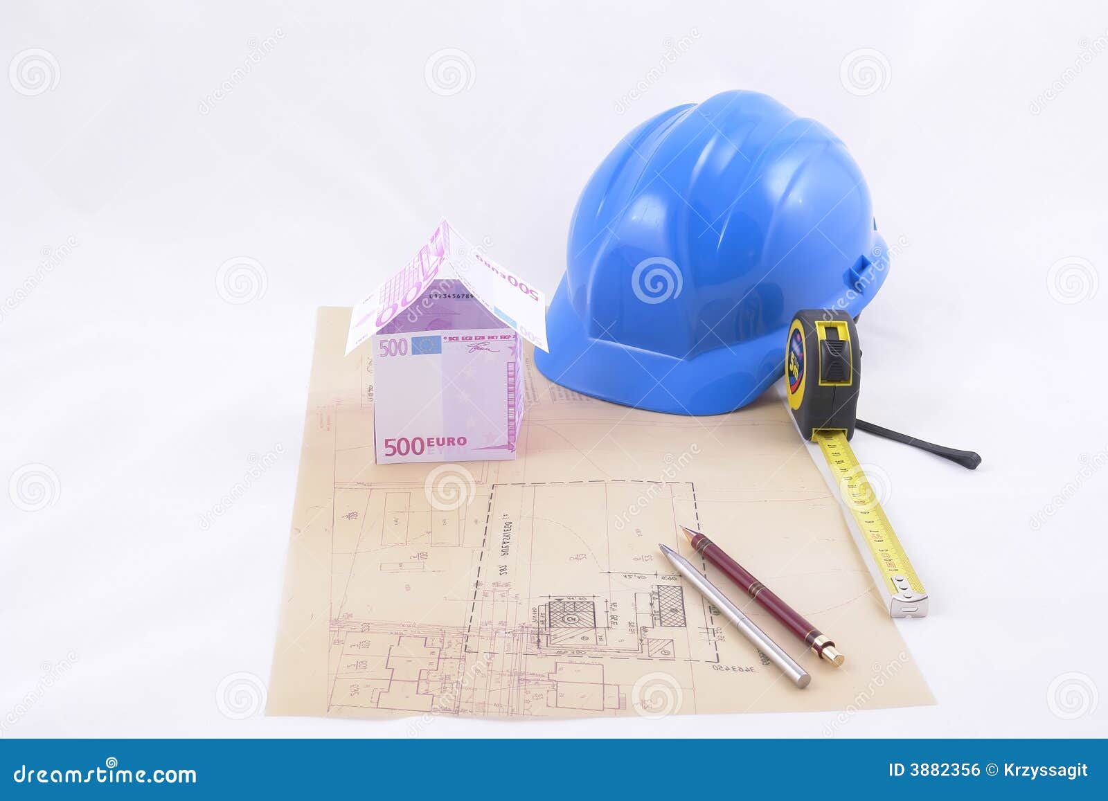 Engineer/Architect Equipment Stock Photo - Image of blueprint, draft ...