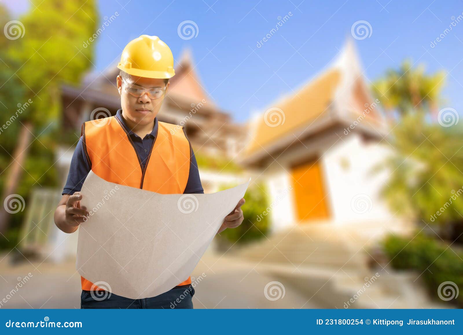 Engineer or Architect for House Building Stock Photo - Image of build ...