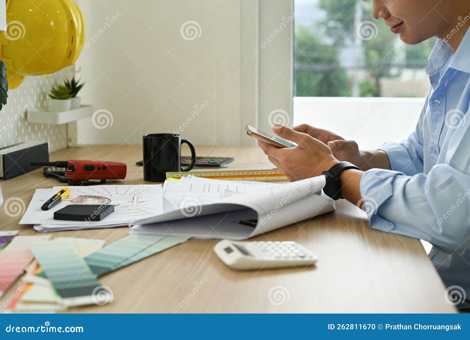 Engineer or Architect Team Brainstorming, Planning Development Details ...