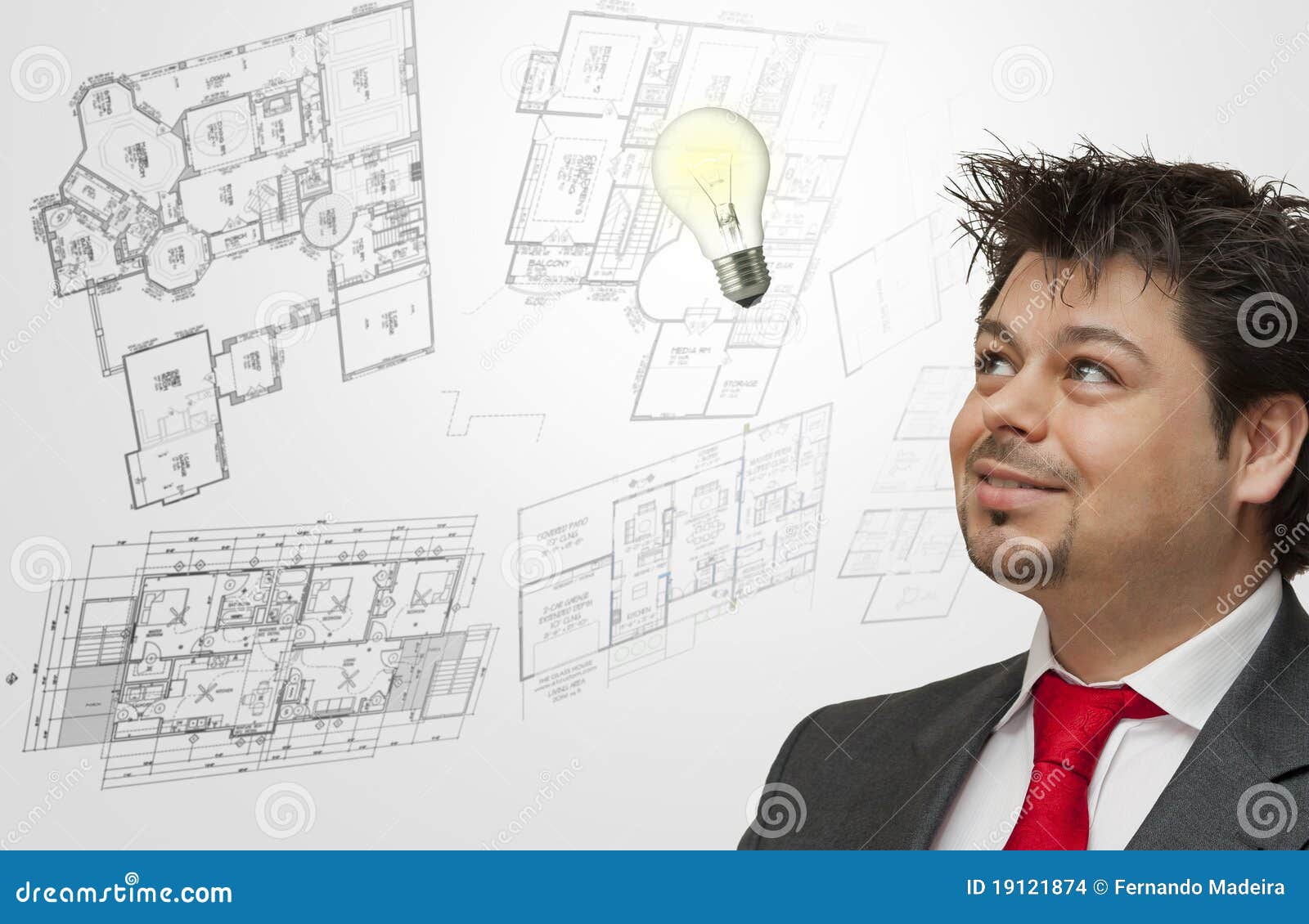 Engineer or Architect Thinking Stock Photo - Image of caucasian ...
