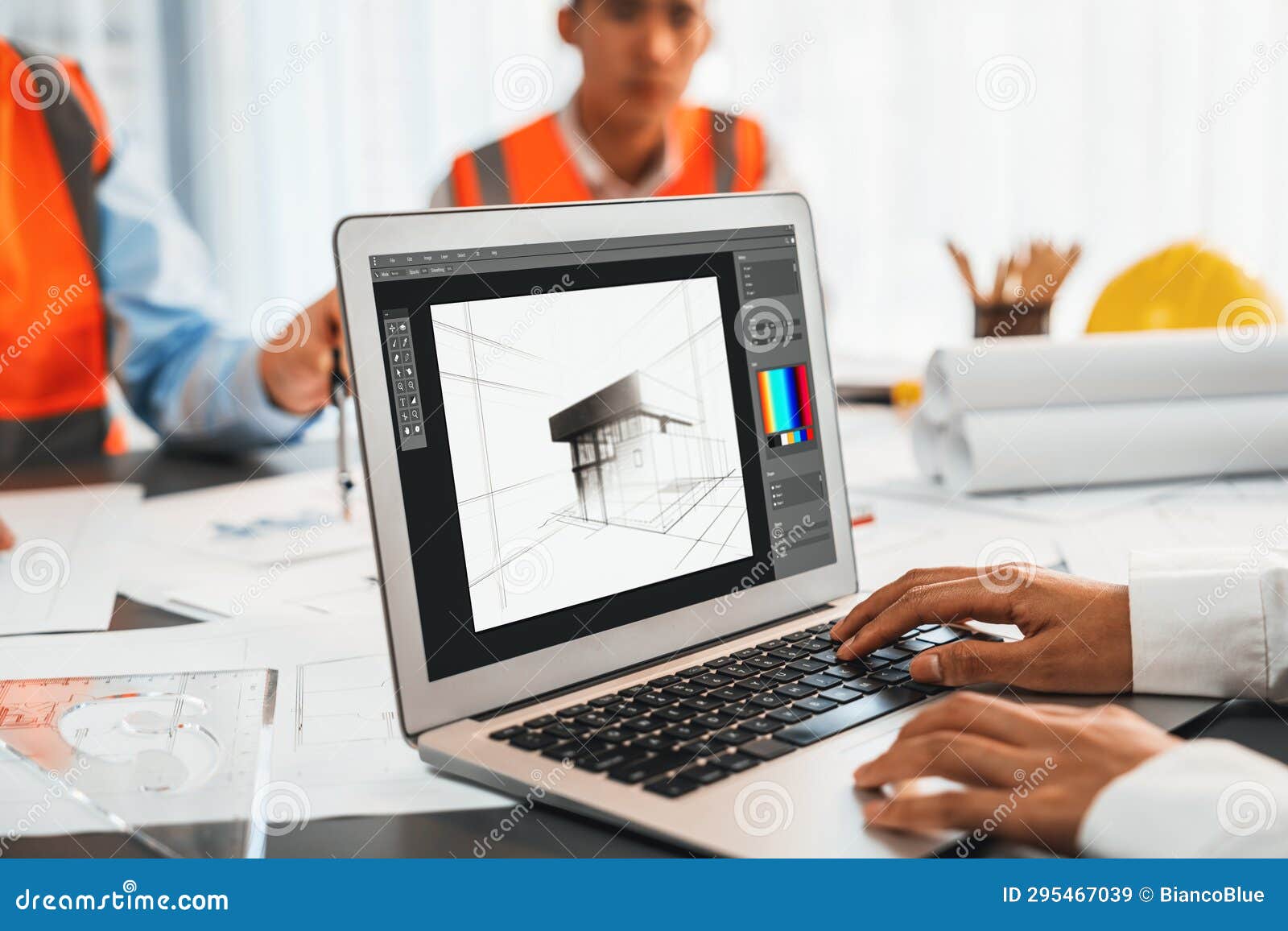 Engineer and Architect Using Architect Designing Software Together ...
