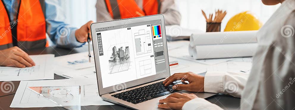 Engineer and Architect Using Architect Designing Software Together ...