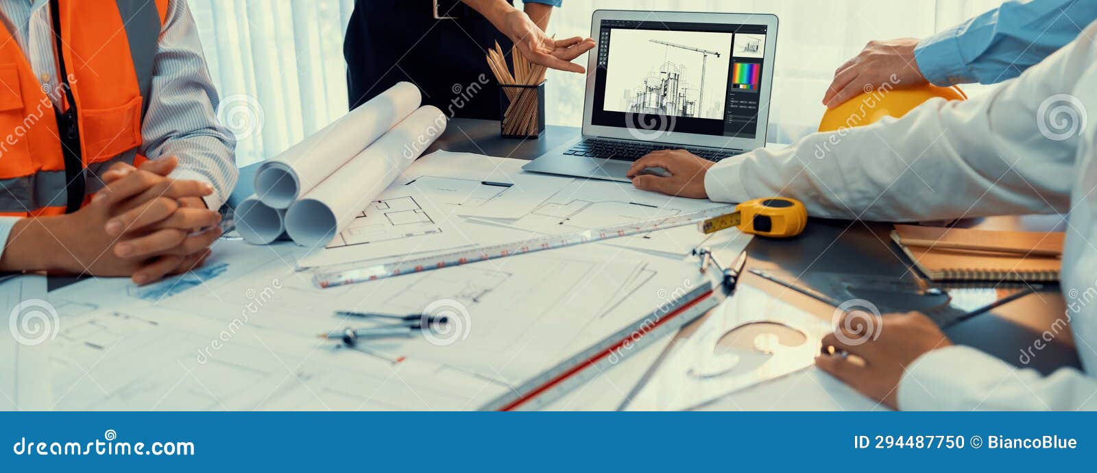 Engineer and Architect Using Architect Designing Software Together ...