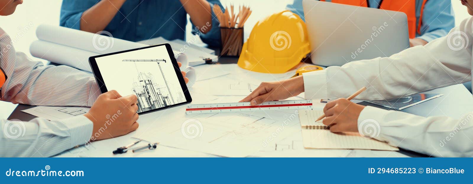 Engineer and Architect Using Architect Designing Software Together ...