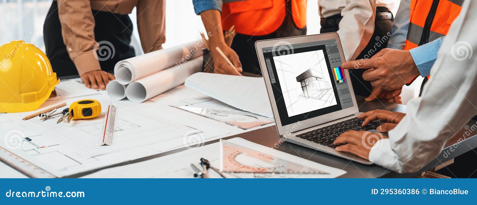 Engineer and Architect Using Architect Designing Software Together ...