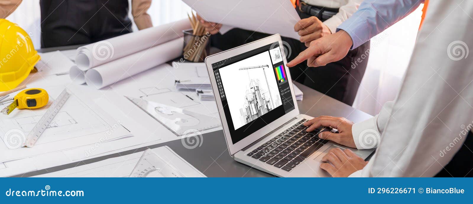 Engineer and Architect Using Architect Designing Software Together ...