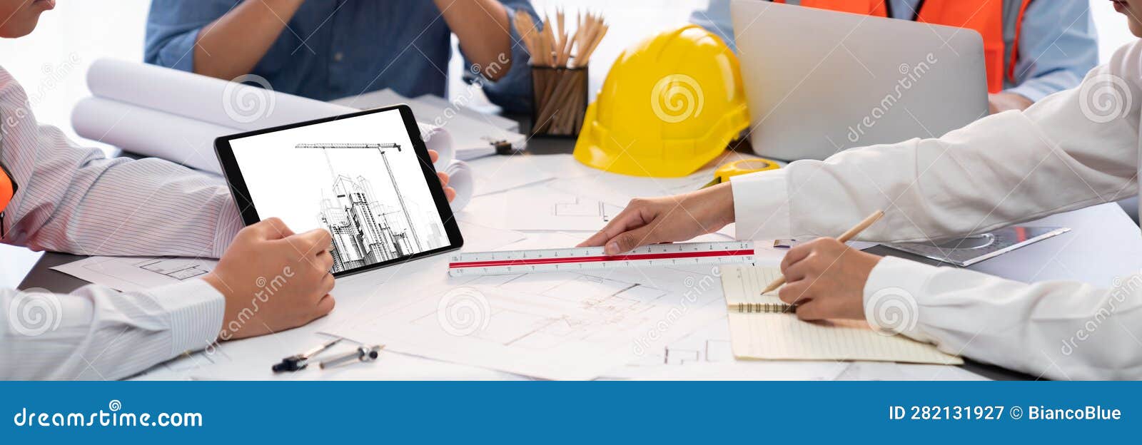 Engineer and Architect Using Architect Designing Software Together ...