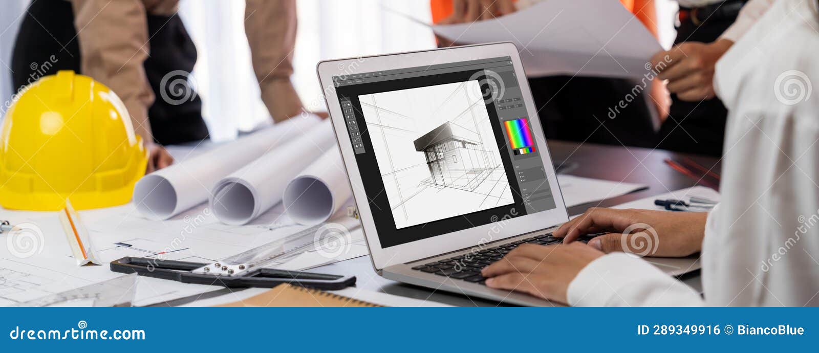 Engineer and Architect Using Architect Designing Software Together ...