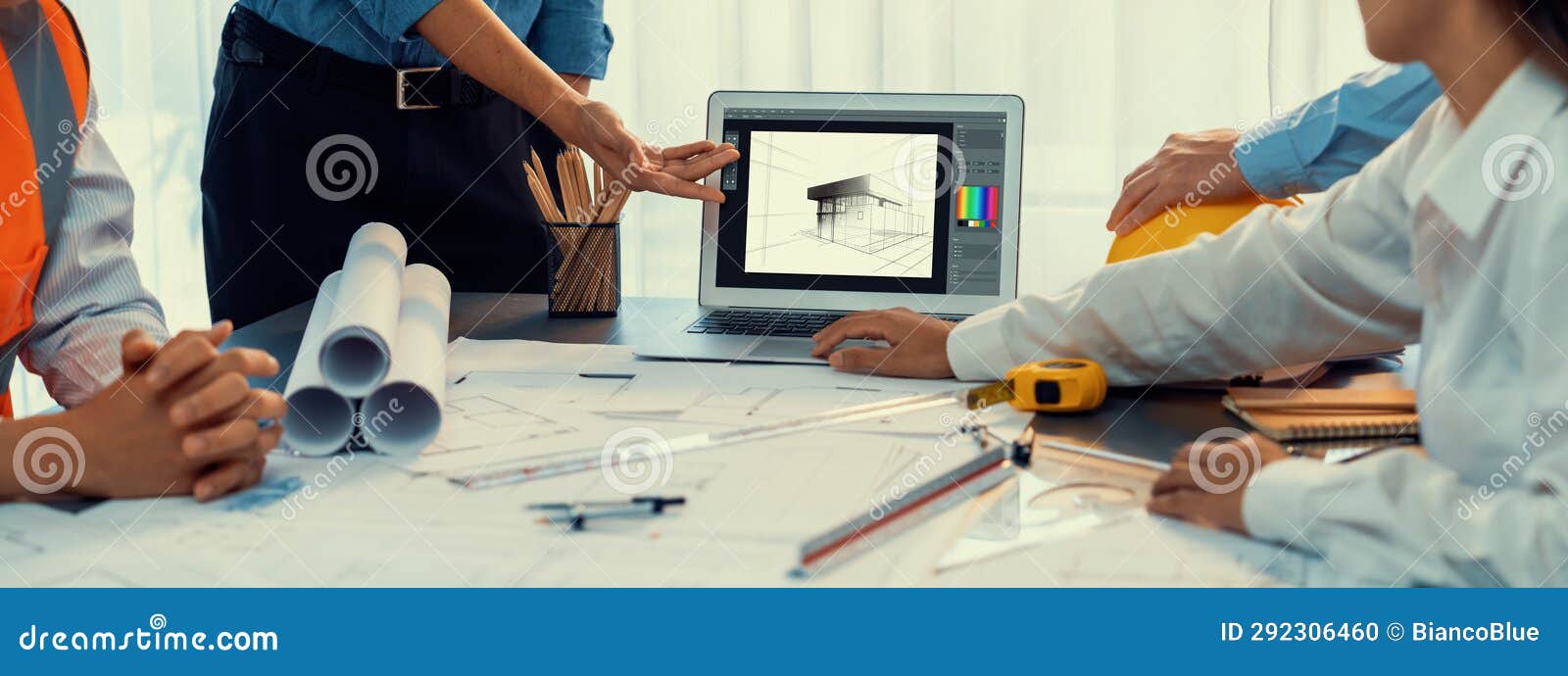 Engineer and Architect Using Architect Designing Software Together ...