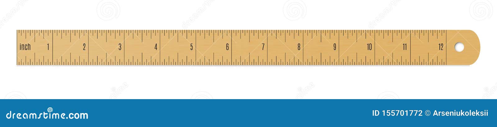 Engineer or Architect Wooden Drafting Ruler Stock Vector - Illustration ...