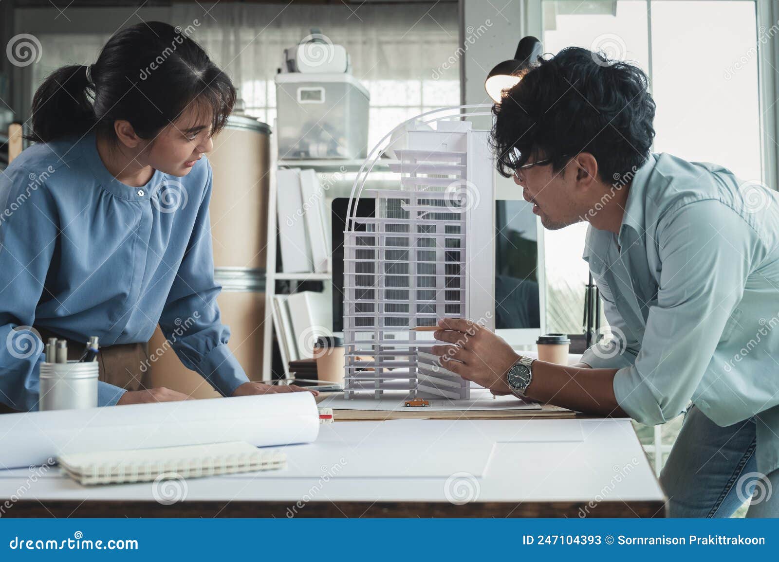 Engineer and Architects Women Discussing To Concept of Building Design ...
