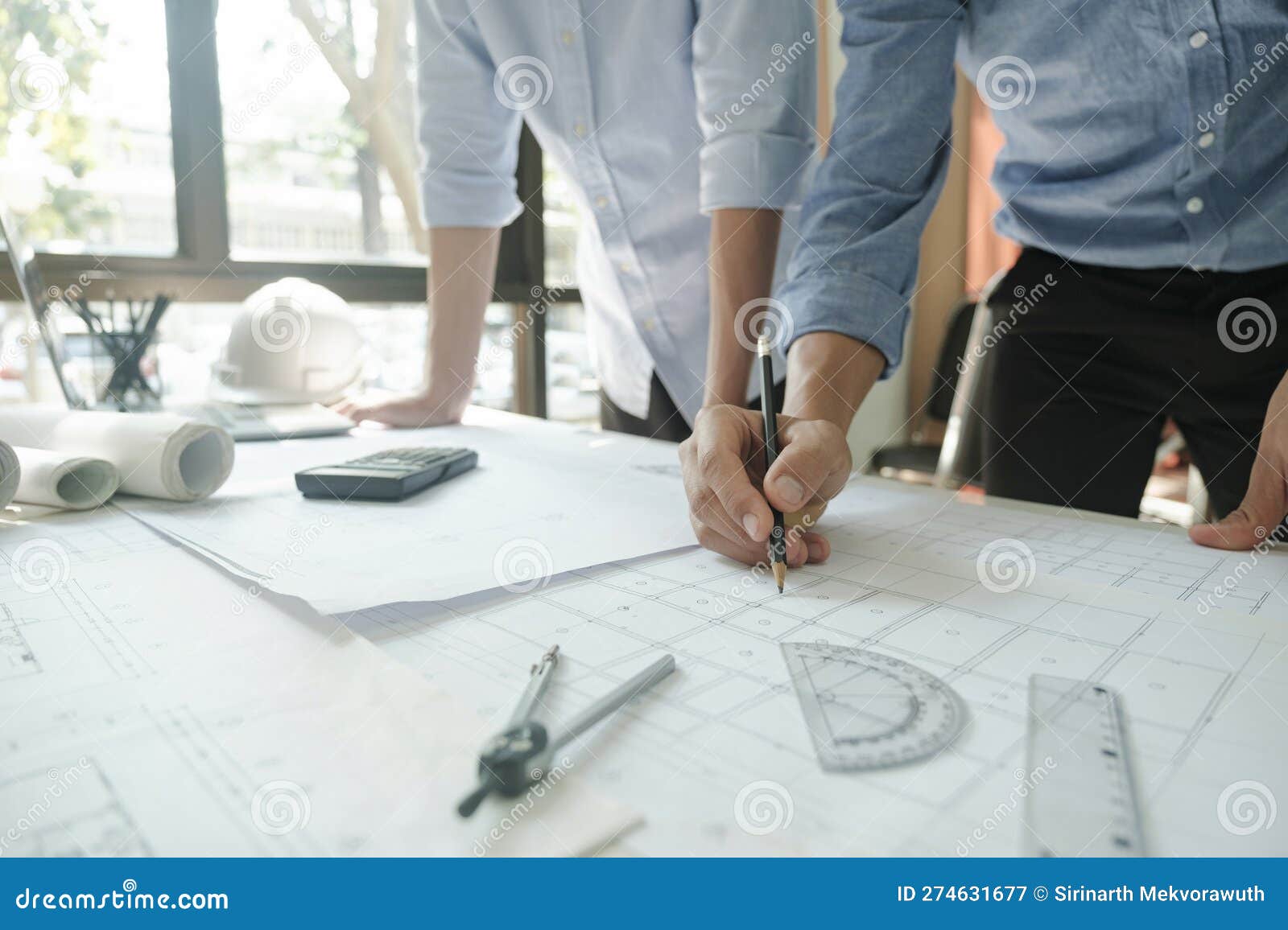 Engineer, Architects Working Together. Stock Image - Image of meeting ...
