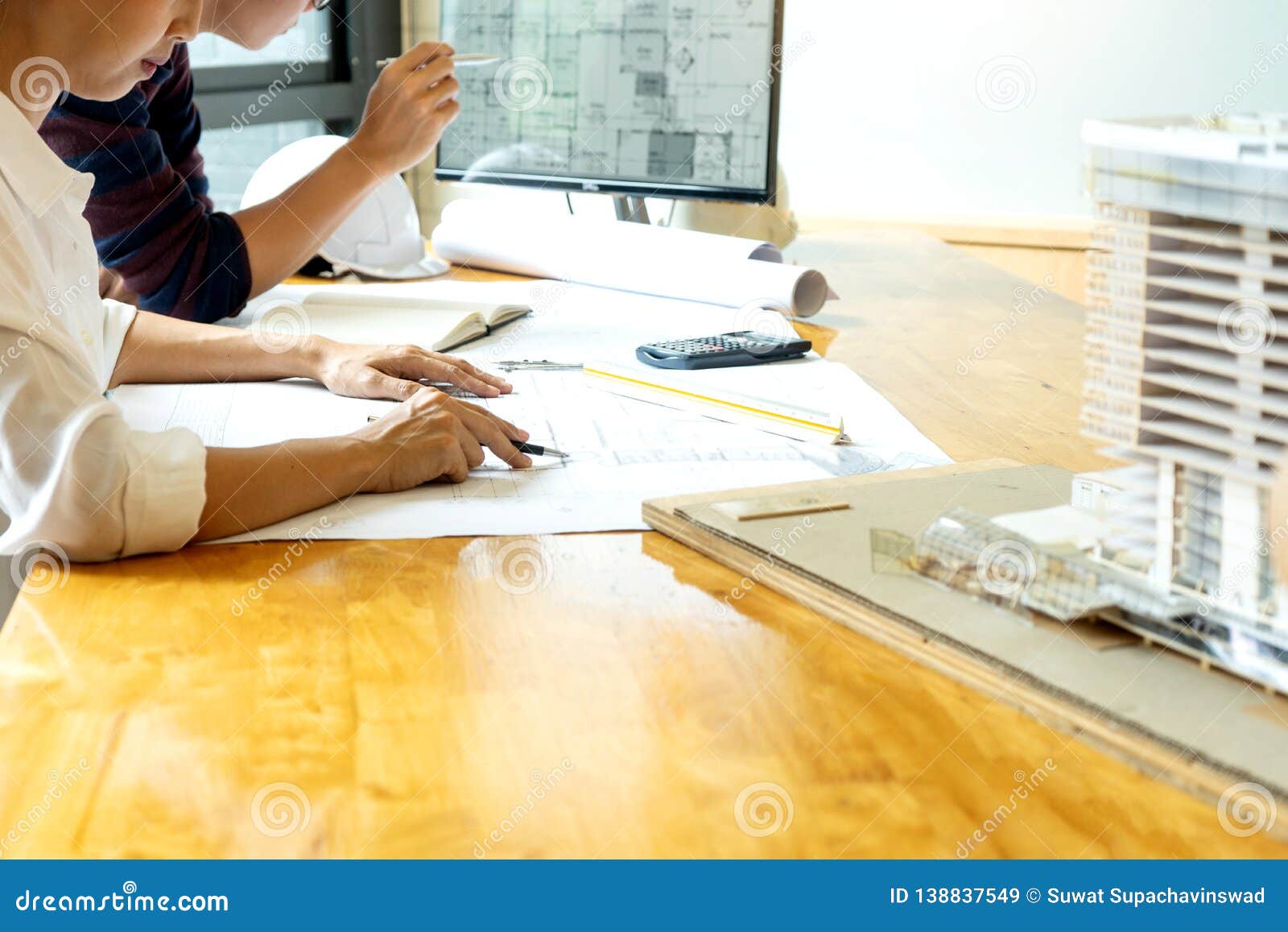 Engineer or Architectural Project Stock Image - Image of industry ...
