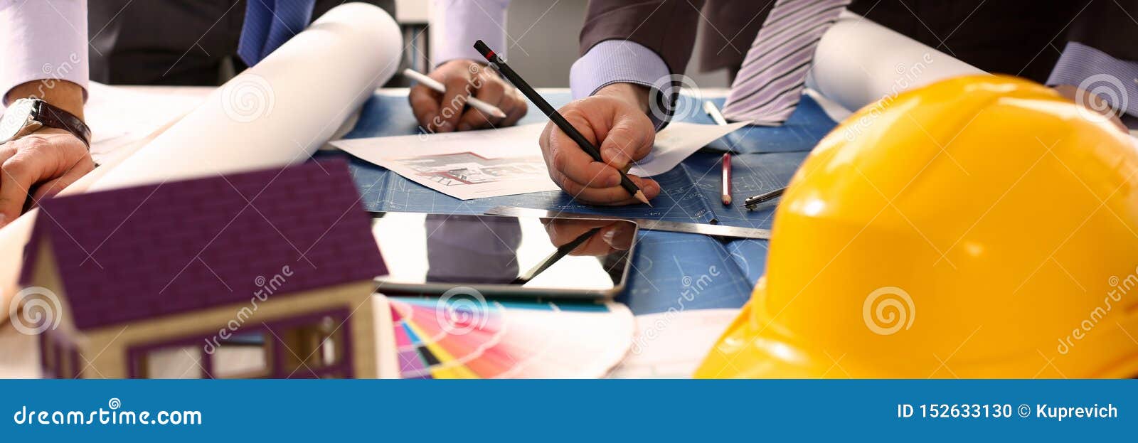 Engineer or Architectural Project Partnership Stock Photo - Image of ...