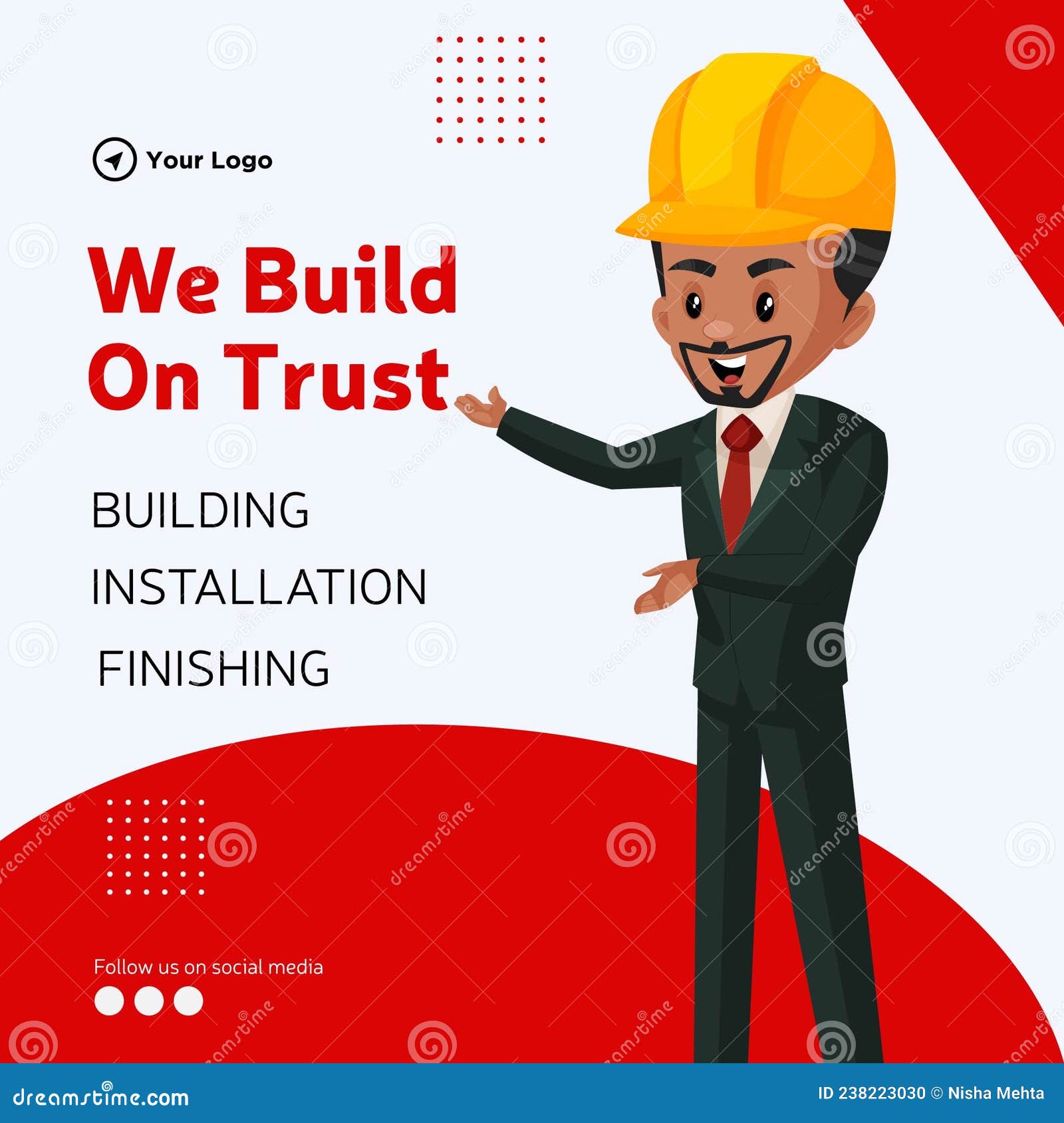 Banner Design of we Build on Trust Stock Vector - Illustration of ...