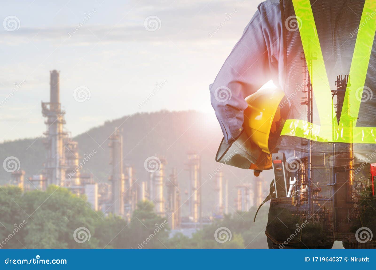 Engineer Behind with Overload Tool Stock Image - Image of pipeline ...