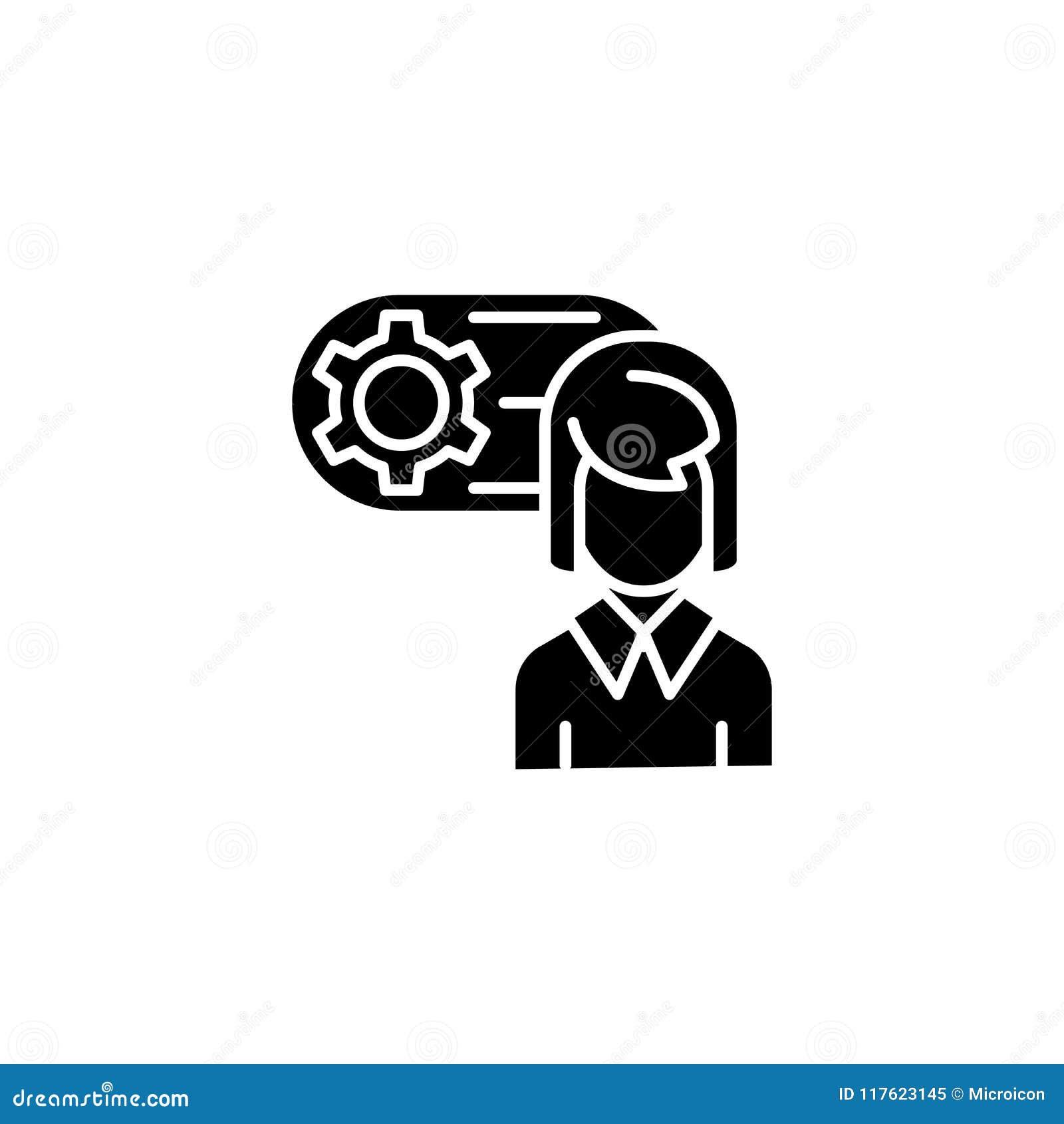 Engineer Black Icon Concept. Engineer Flat Vector Symbol, Sign ...