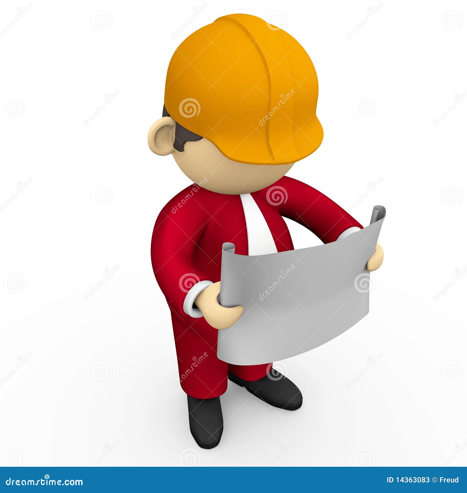 Engineer and blue print stock illustration. Illustration of drafting ...