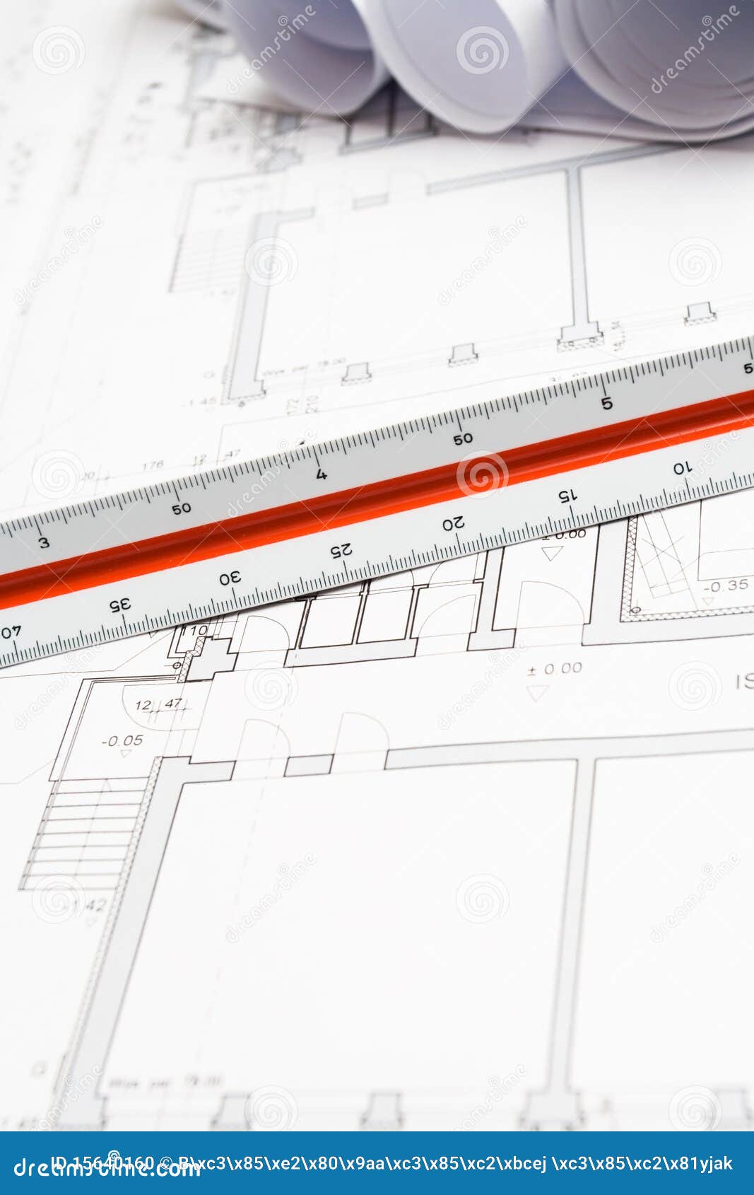 Engineer blueprints stock photo. Image of engineer, workspace - 15640160