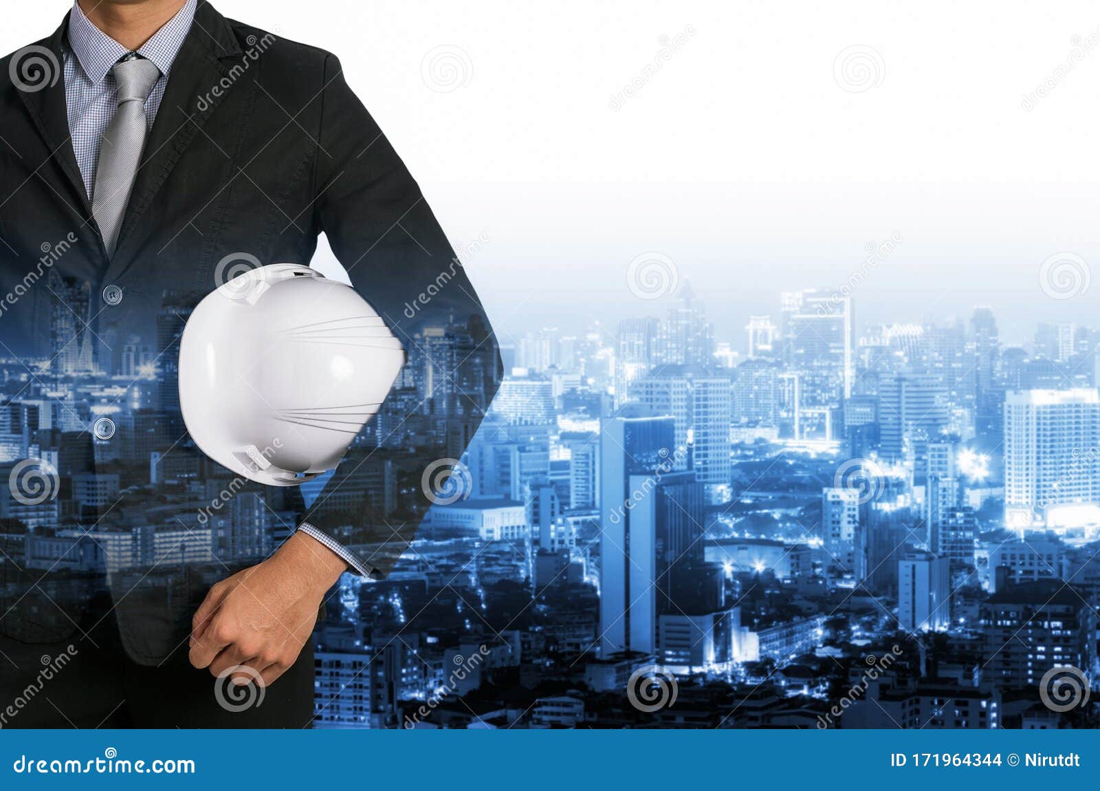 Engineer with Blurred Industrial Stock Photo - Image of manufacturing ...