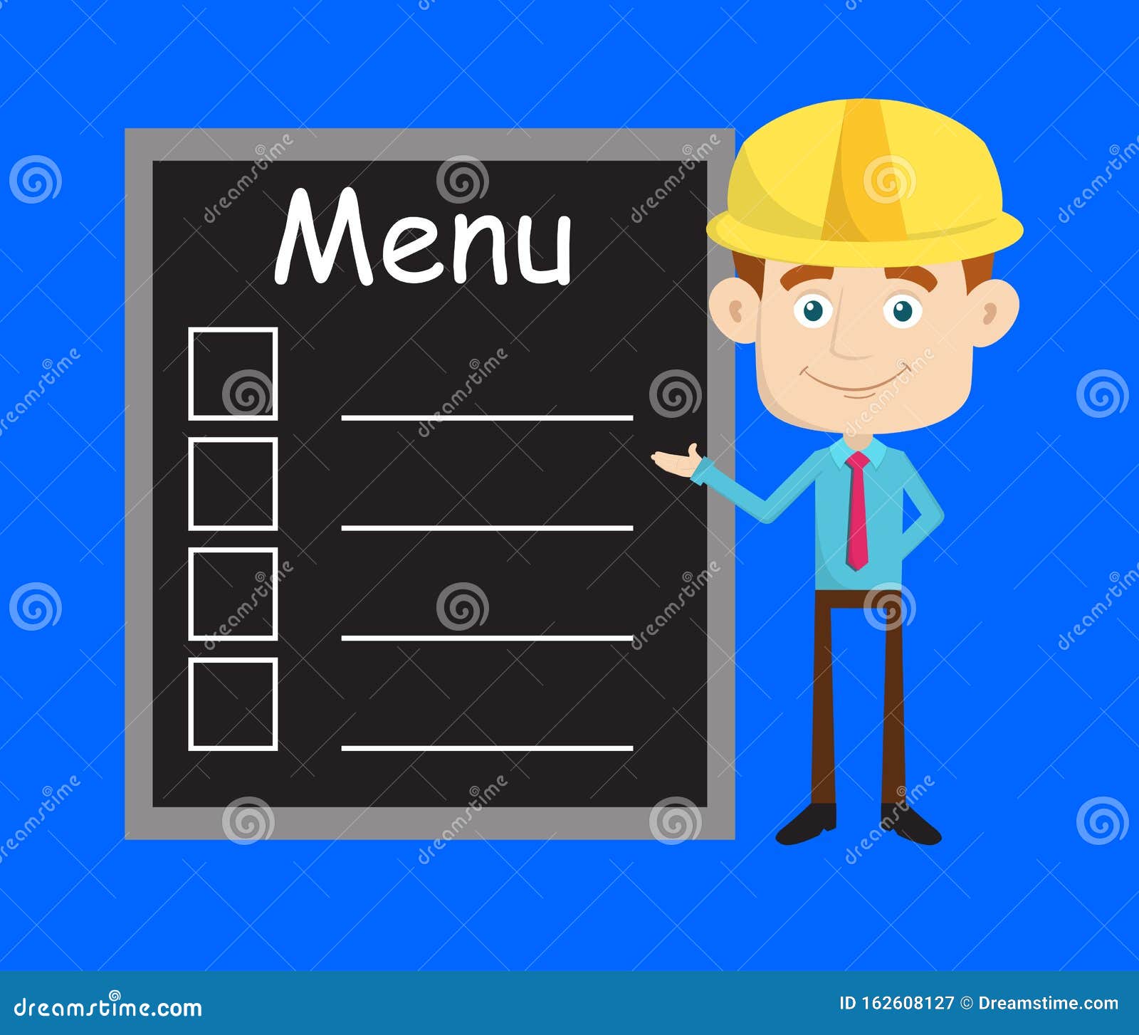 Engineer Builder Architect - Presenting Menu List Stock Vector ...