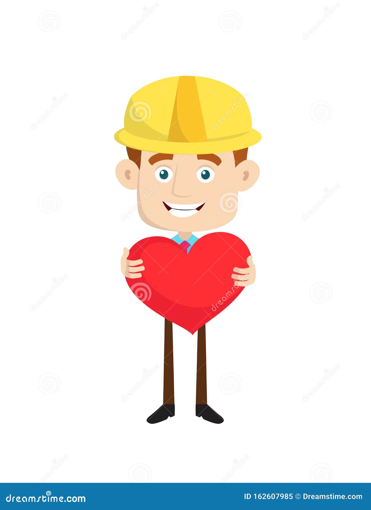 Engineer Builder Architect - Standing with a Heart Stock Vector ...