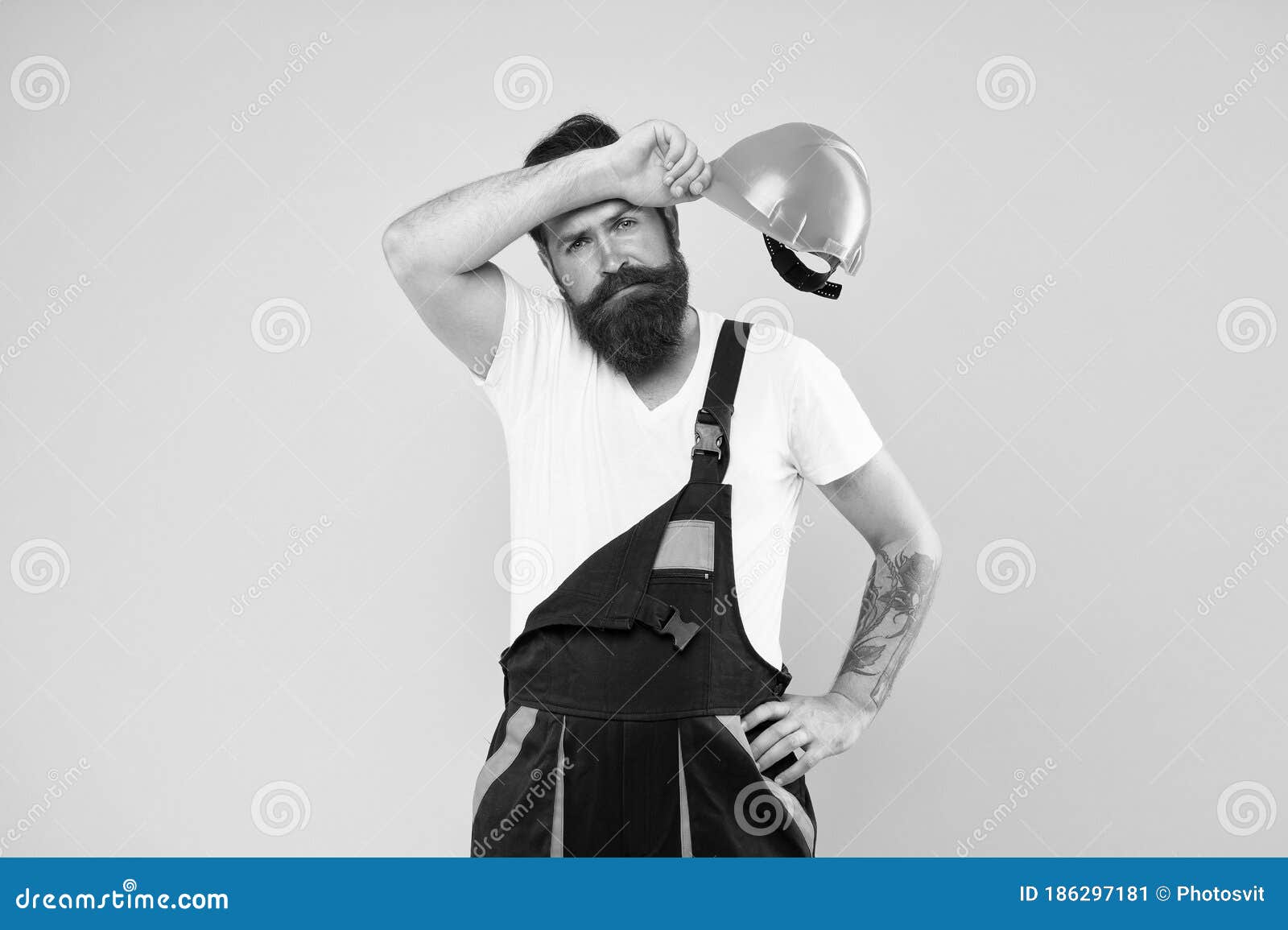 Engineer Builder Uniform. Man Builder Hard Hat. Creativity And Practice ...