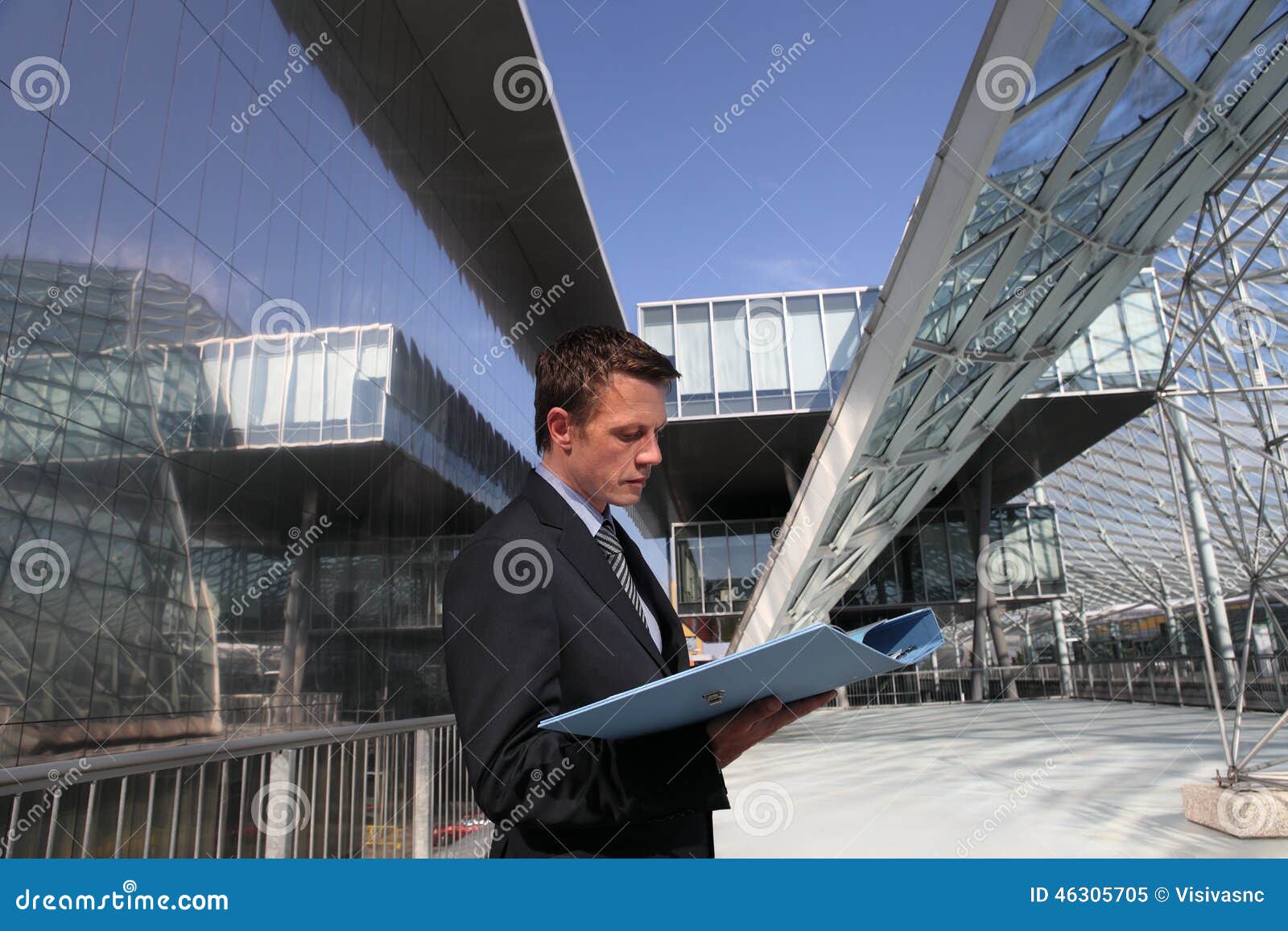 Engineer Business Man Reading a Folder, Construction, Architecture ...