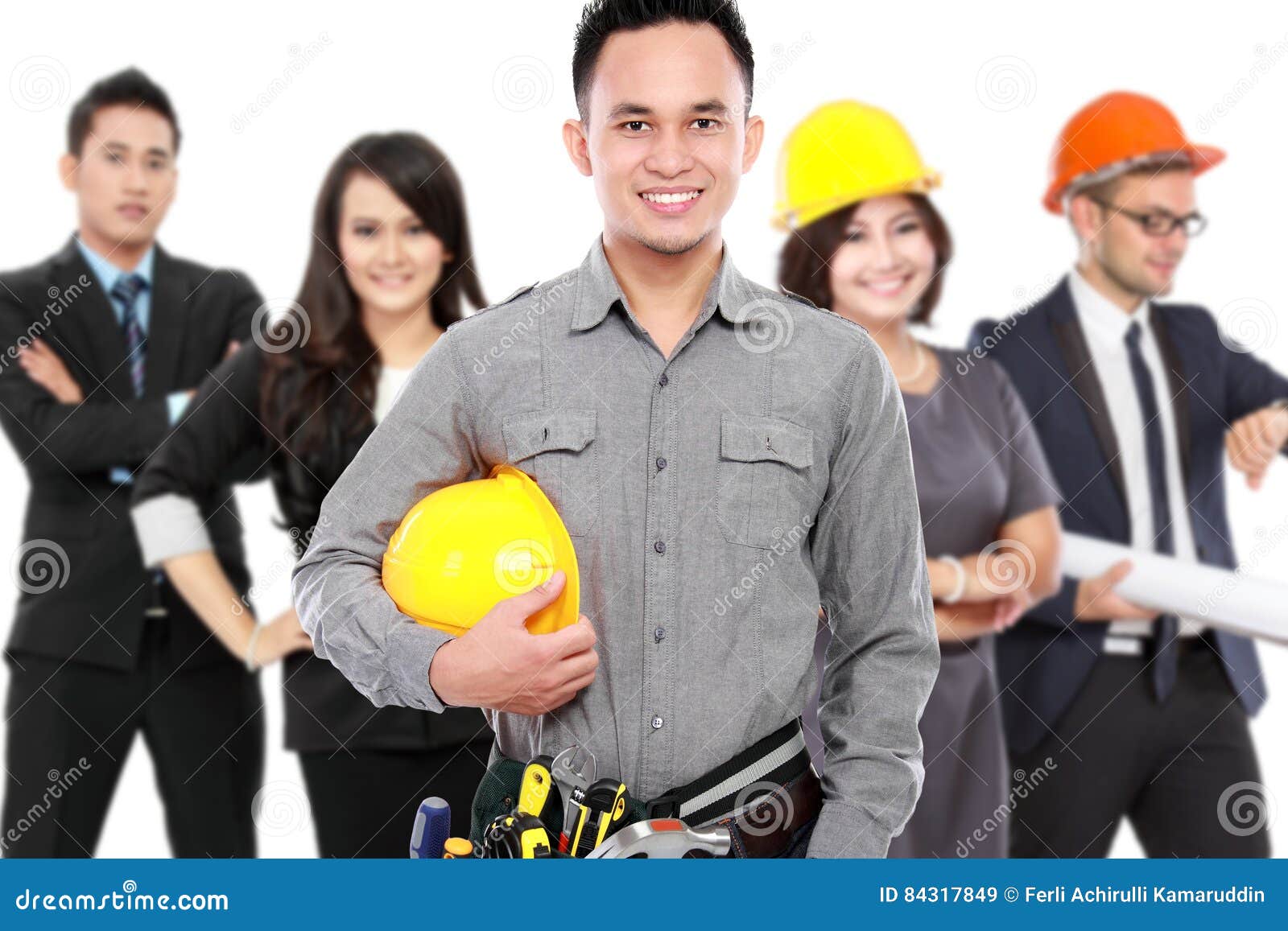 Engineer and Business People Stock Image - Image of group, isolated ...