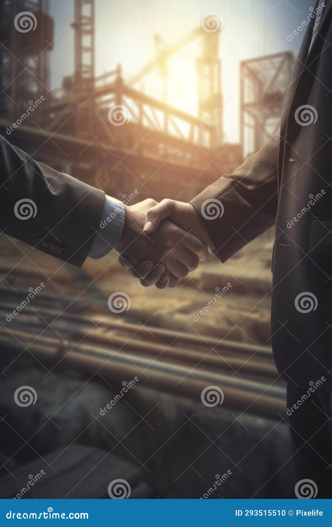 Engineer and Businessman Handshake at Construction Site AI Generated ... Engineer and Businessman Handshake at Construction Site AI Generated ...