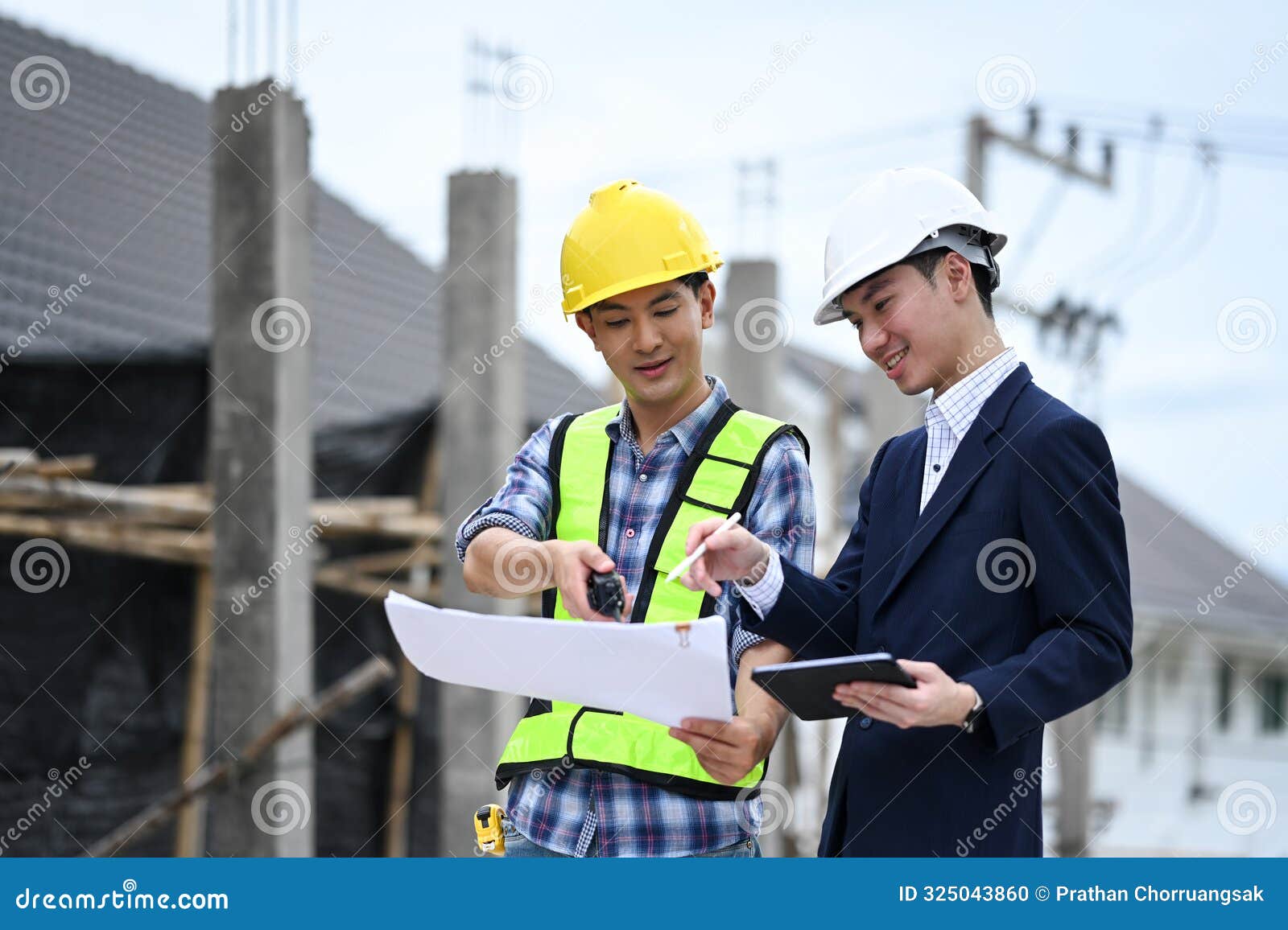 Engineer and Businessman Planning Development Details about Project at ...