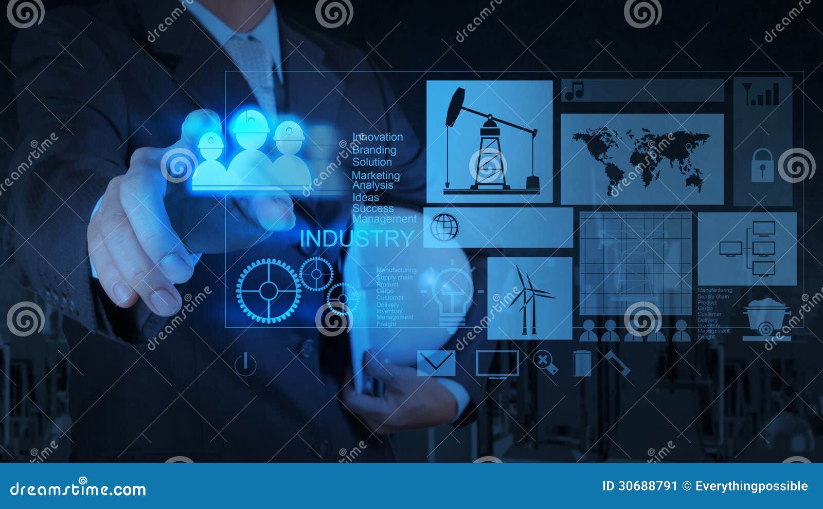 Engineer Businessman Working on Modern Technology As Concept Stock ...