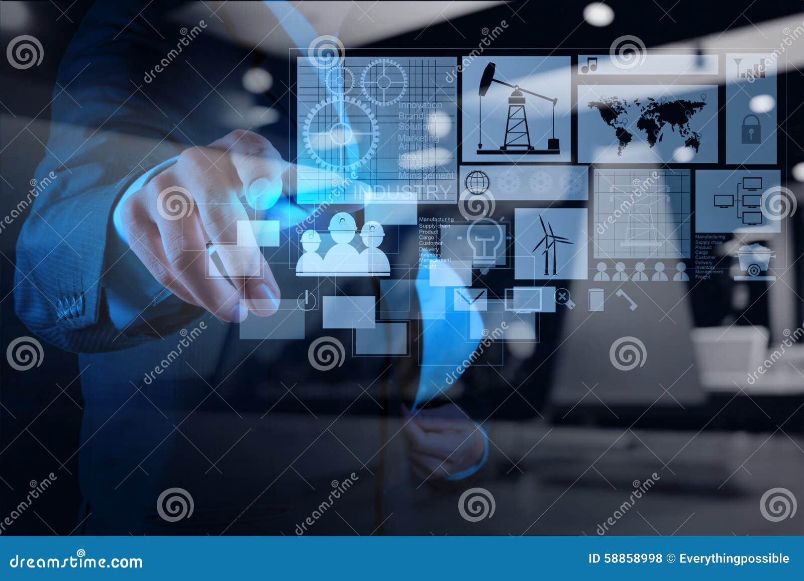 Engineer Businessman Working on Modern Technology Stock Photo - Image ...