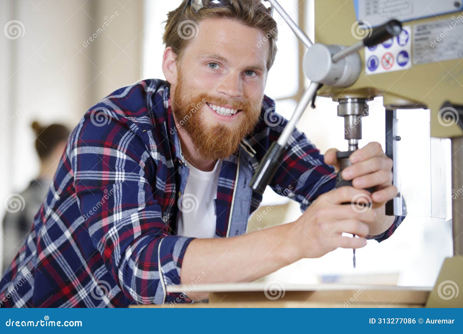 Engineer Changes Bit on Drilling Machine Stock Photo - Image of ...
