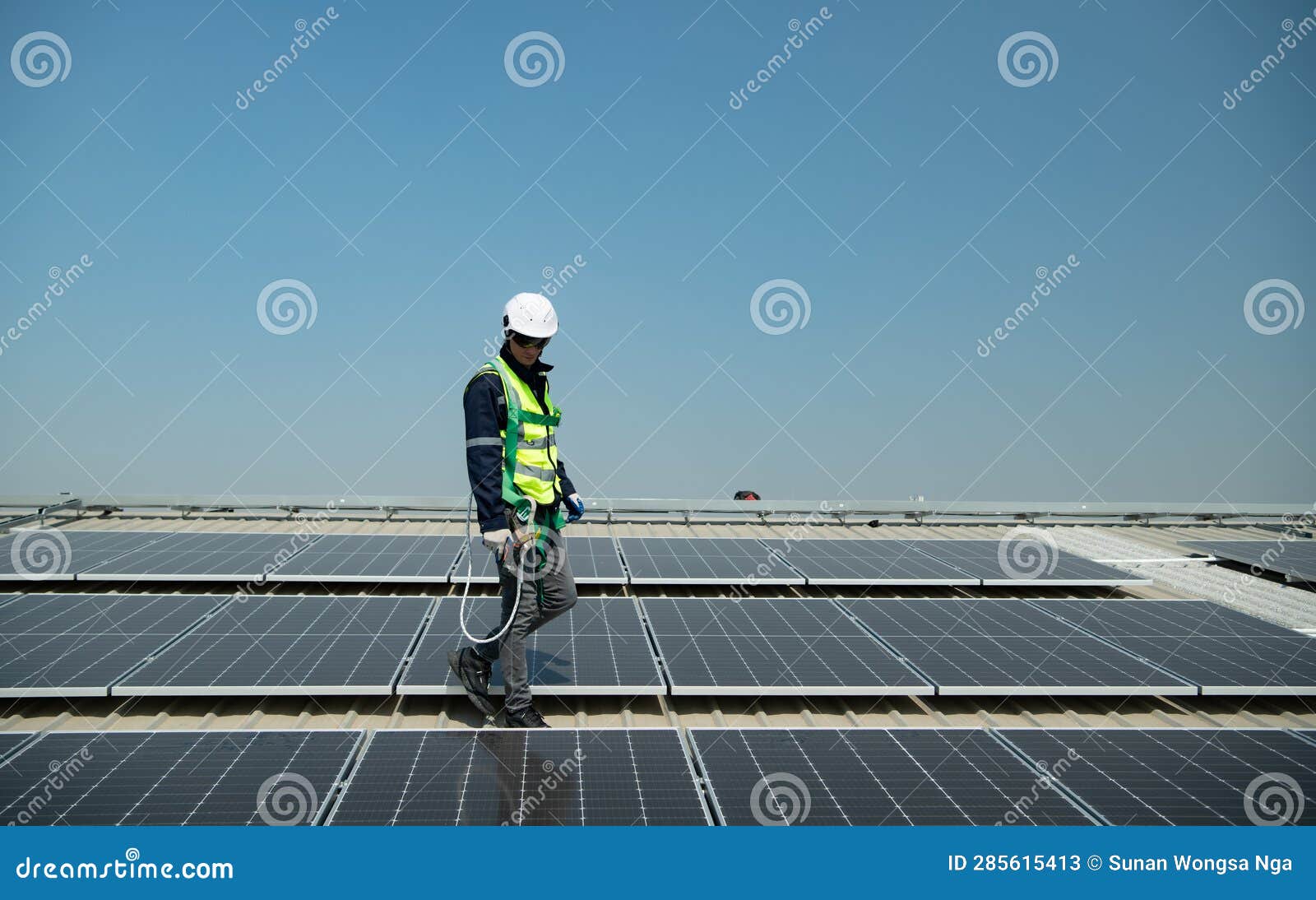 Engineer in Charge of Solar Panel Installation the Installation of ...