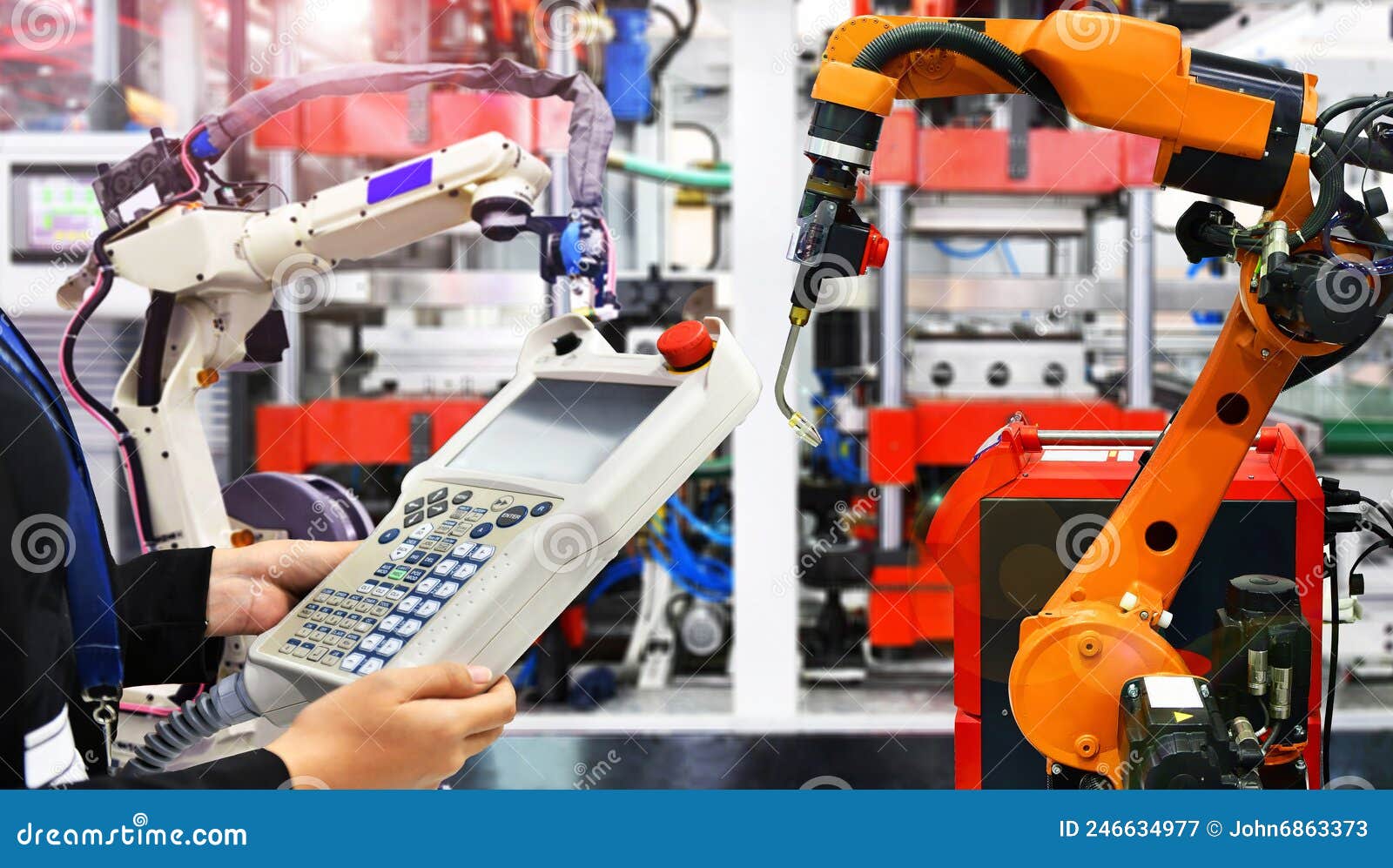 Engineer Check and Control Modern High Quality Automation Welding ...