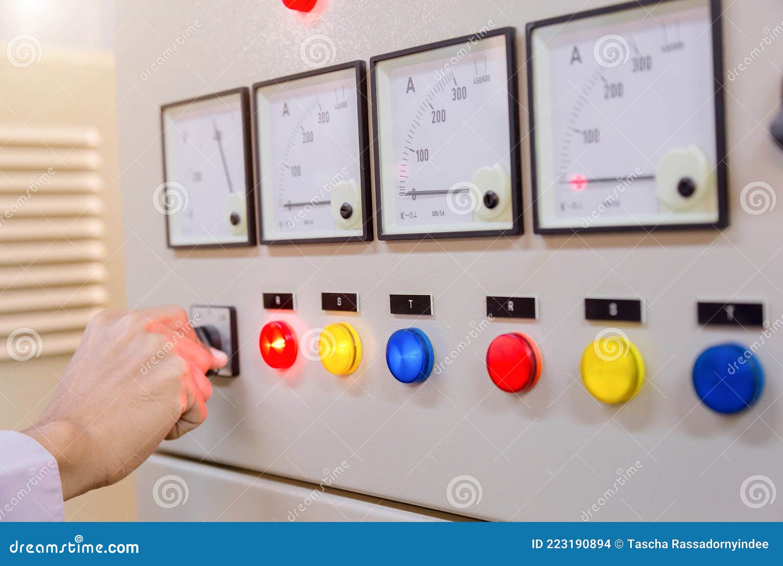 Engineer is Check Voltage or Current by Voltmeter in Control Panel of ...