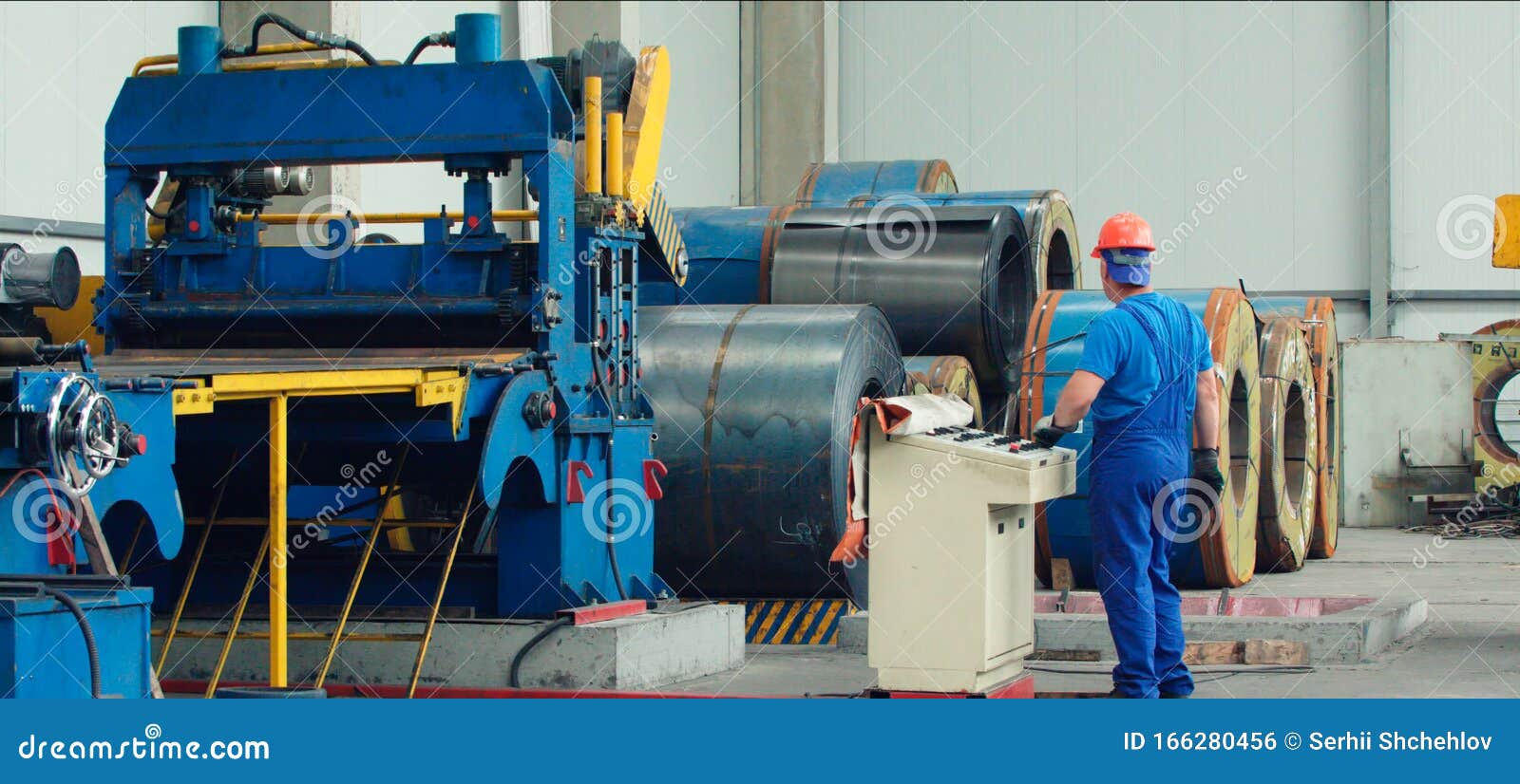 Engineer Checking and Controlling Automatic Machine in Mechanical ...