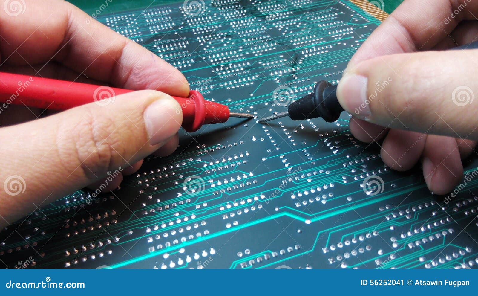 Engineer Checking Electronic Board Stock Image - Image of black ...