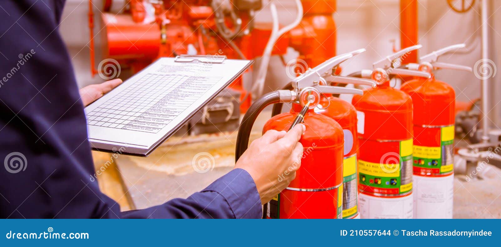 Engineer Checking Industrial Fire Control System,Fire Alarm Controller ...