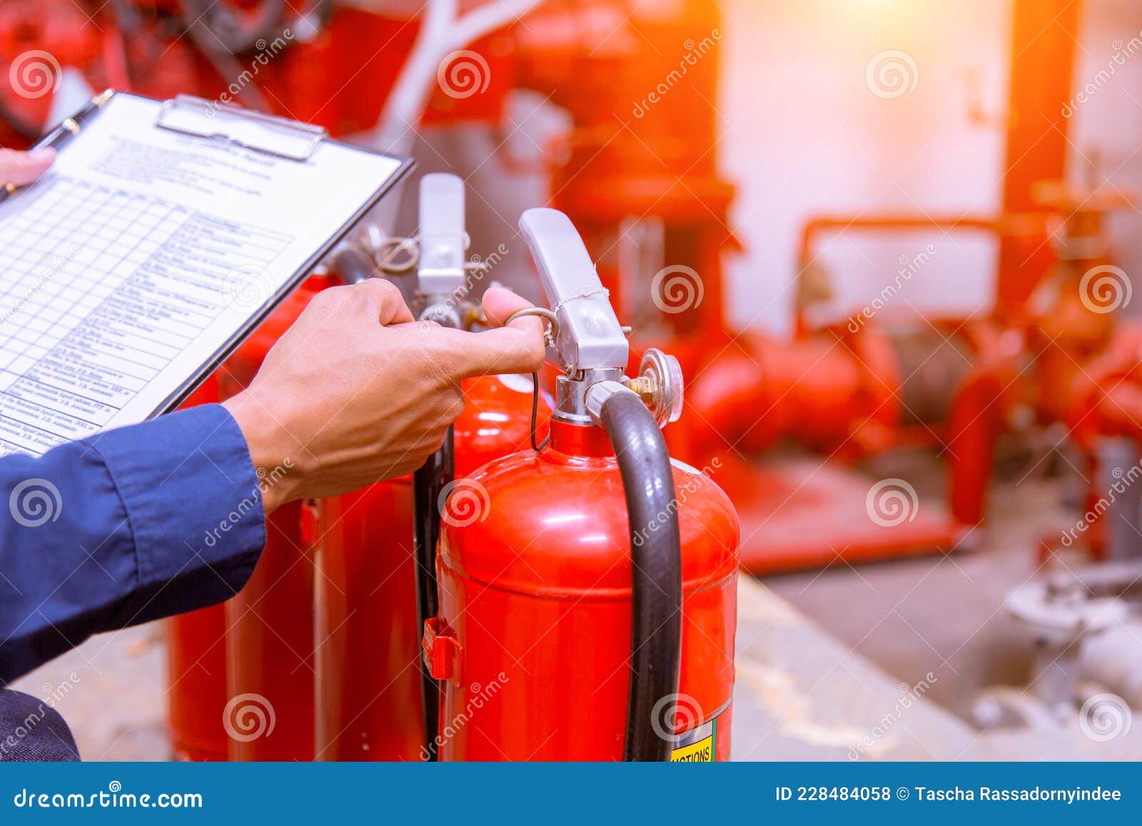 Engineer Checking Industrial Fire Control System,Fire Alarm Controller ...