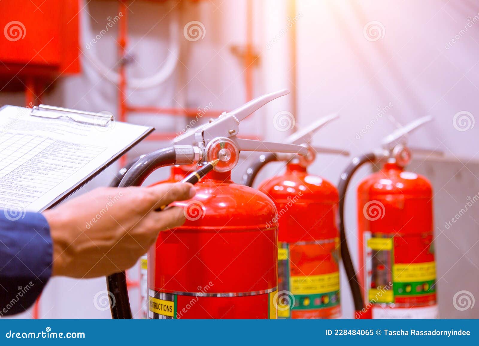 Engineer Checking Industrial Fire Control System,Fire Alarm Controller ...