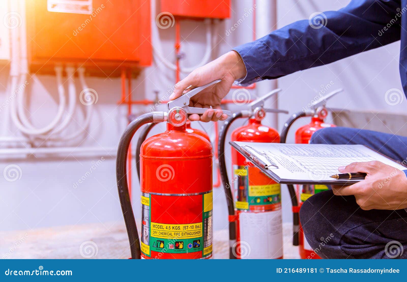 Engineer Checking Industrial Fire Control System,Fire Alarm Controller ...